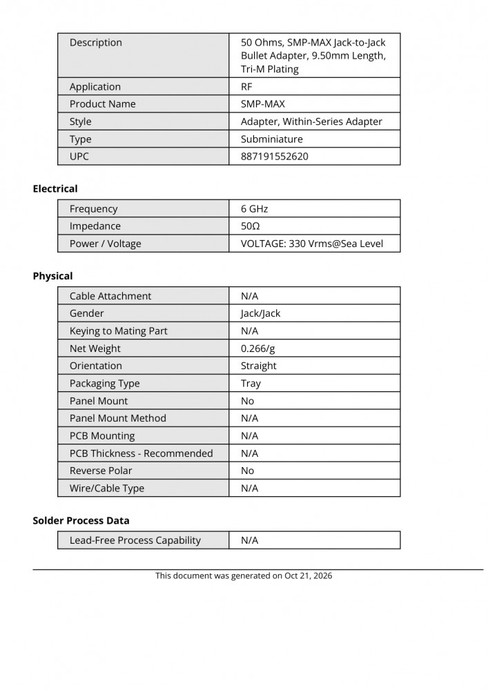MOLEX 734200564 technical document preview, page 2
