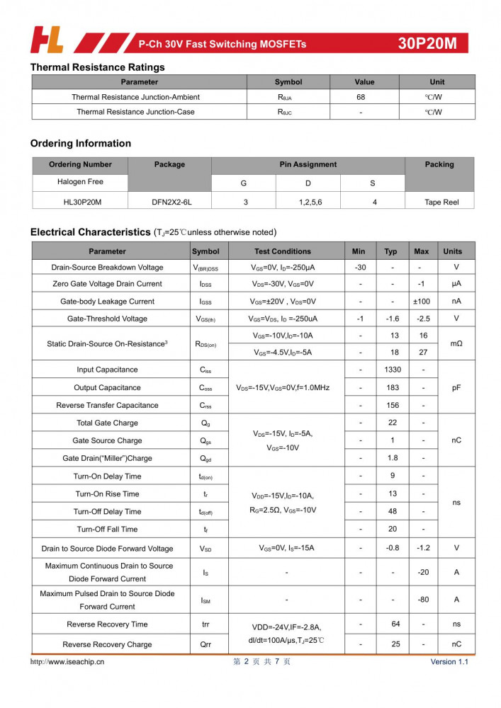 HL 30P20M datasheet page 2