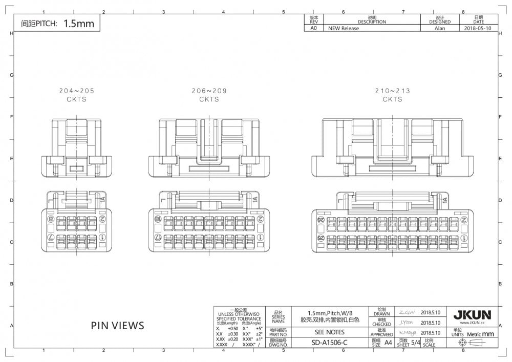 A1506Y-205-E3W-P technical drawing page 4
