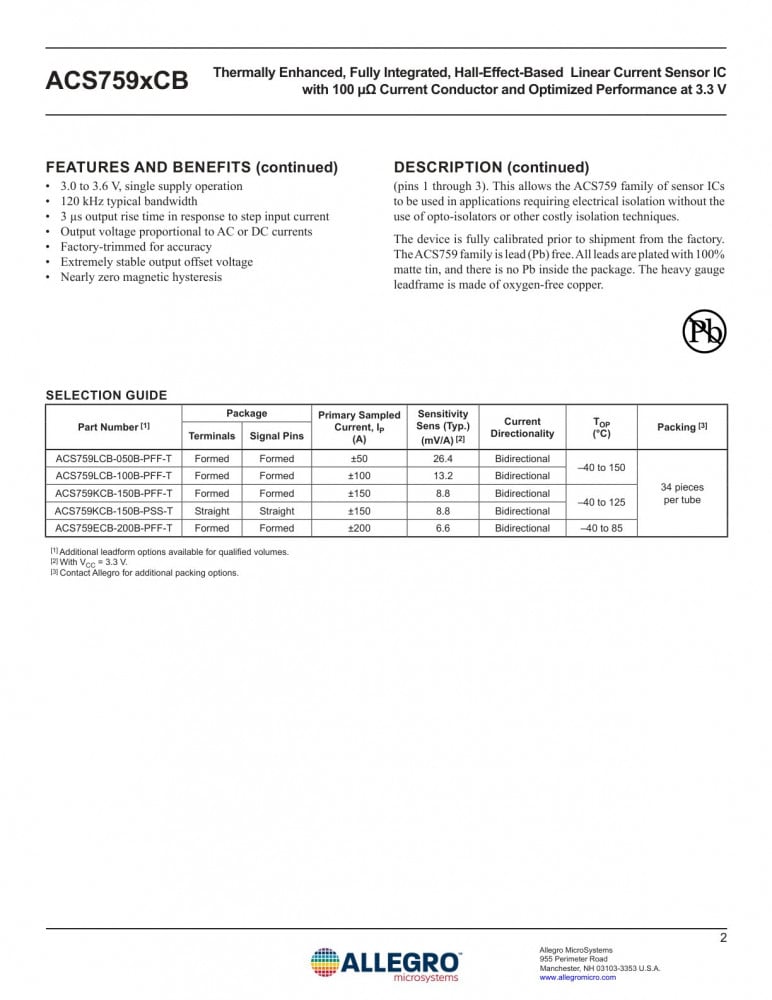 ACS759 datasheet page 2