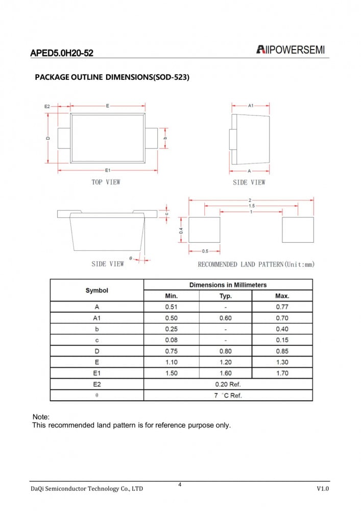 APED5.0H20-52 datasheet page 4