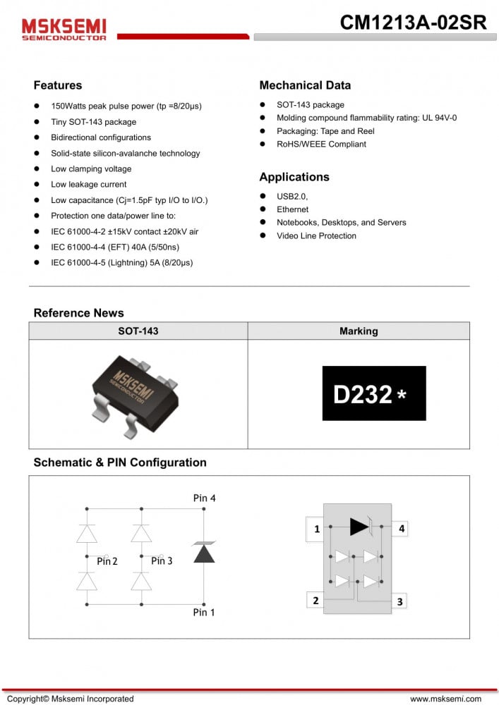 CM1213A-02SR datasheet page 1