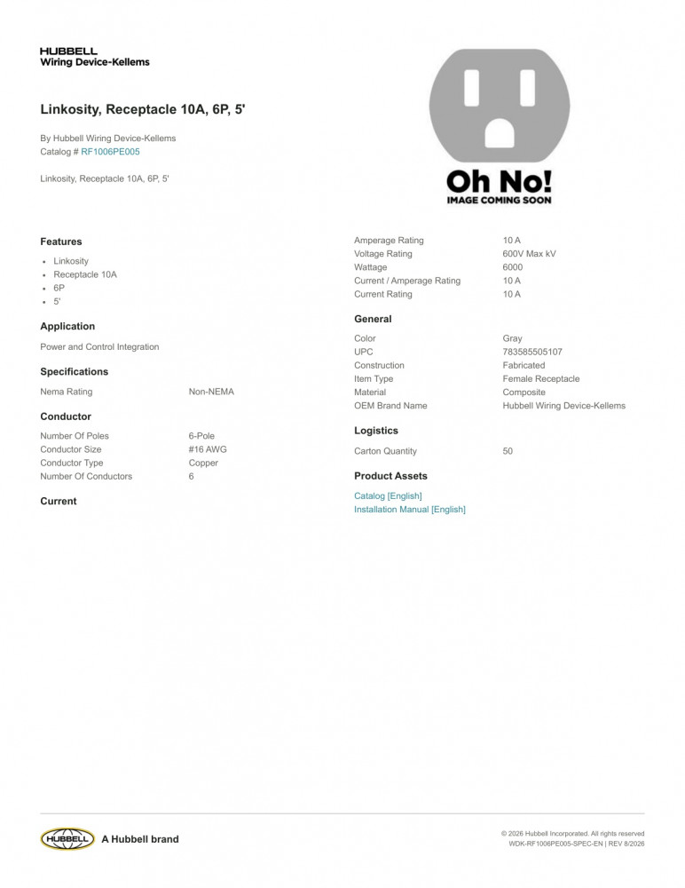 RF1006PE005 product documentation preview