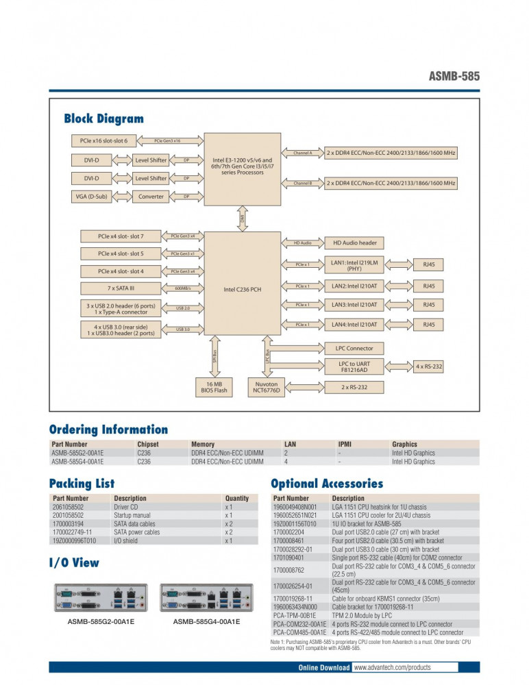 ASMB-585G2-00A1E technical document page 2