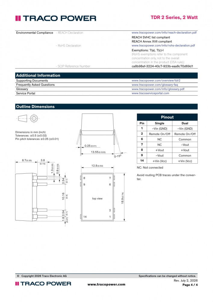 TDR 2 datasheet page 4
