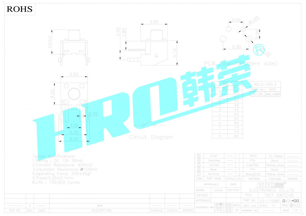 K2-1109AP-G4SW-01 technical drawing page