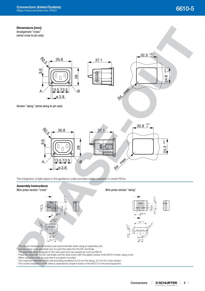 SCHURTER 6610-5 technical document page 3