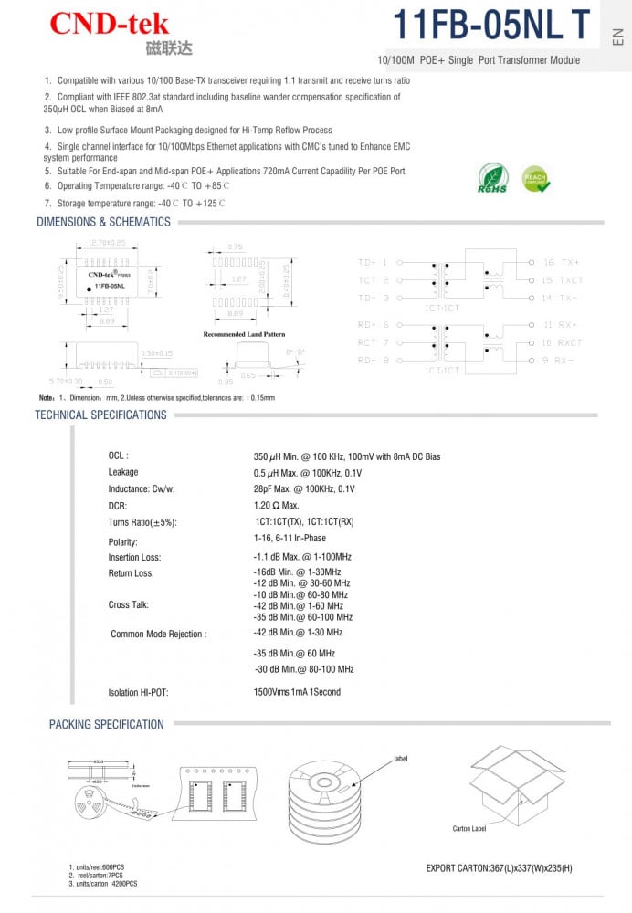 11FB-05NL T-CND technical document page
