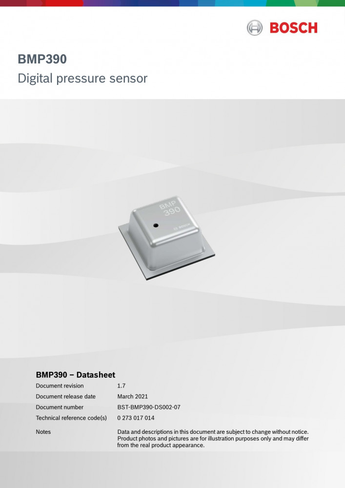 BMP390 datasheet page 1