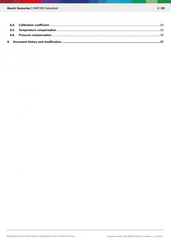 BMP390 datasheet page 6