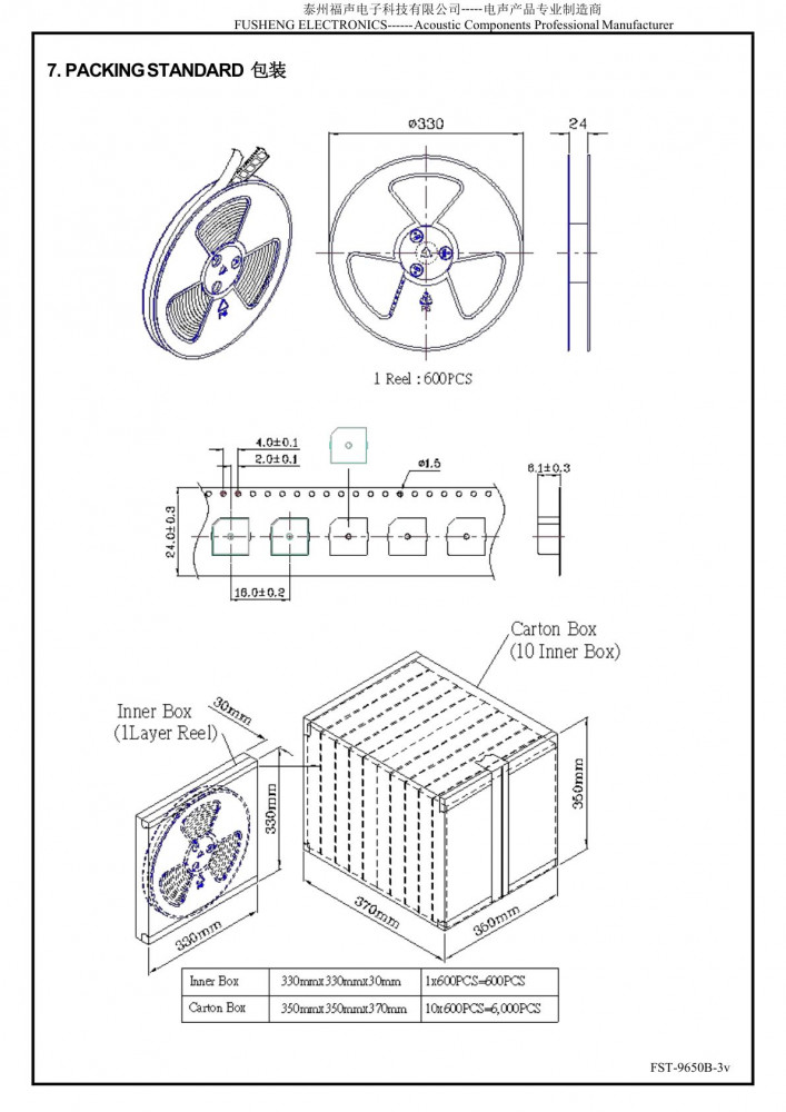 FUET-9650B-3V appearance drawing
