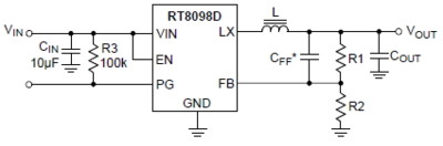 RT8096A - 1A, 1.5MHz, 6V CMCOT Synchronous Step-Down Converter