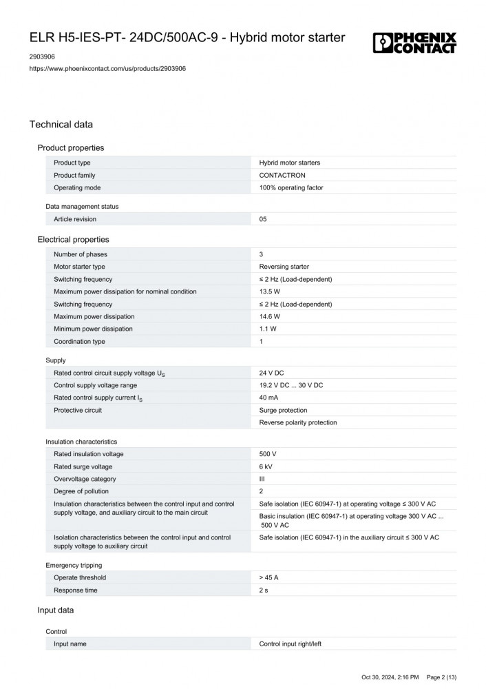 Phoenix Contact 2903906 technical document page 2