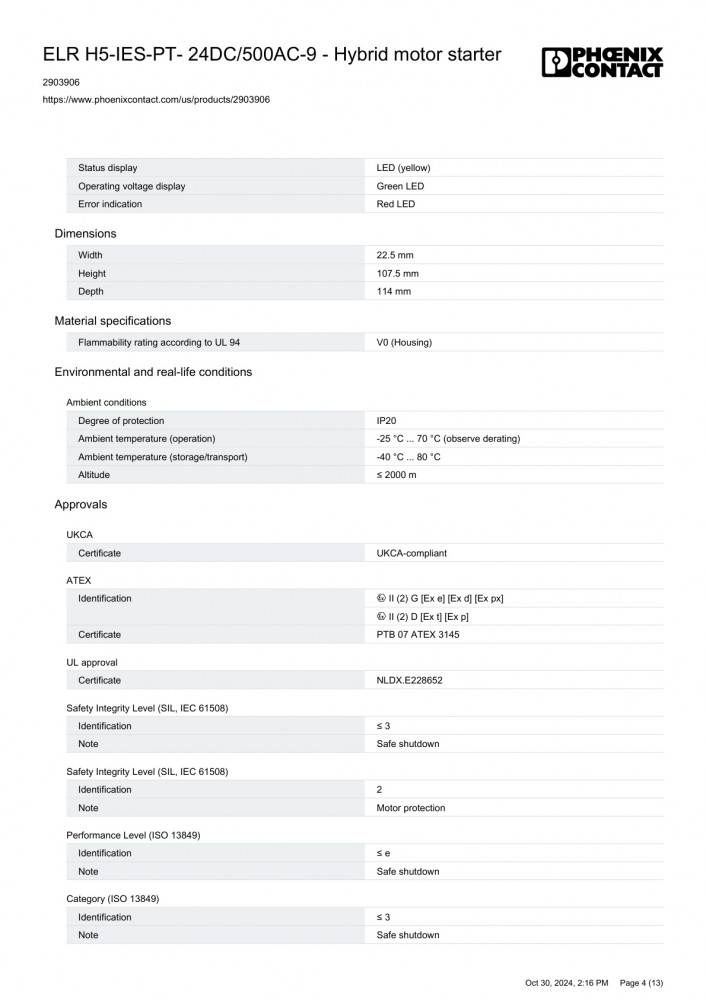 Phoenix Contact 2903906 technical document page 4