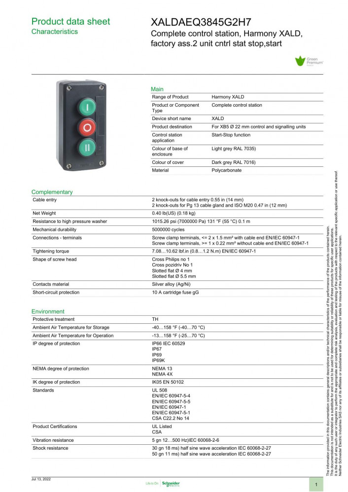 XALDAEQ3845G2H7 technical document page 1