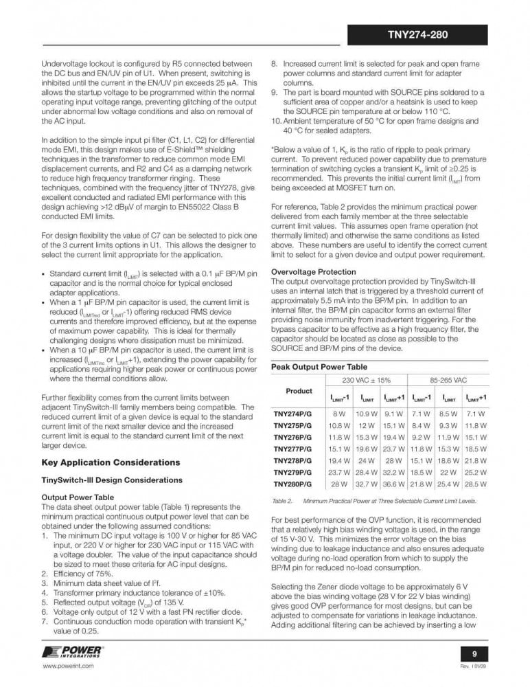 TNY275PN document page 9