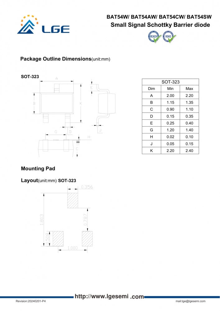 BAT54CW datasheet page 4