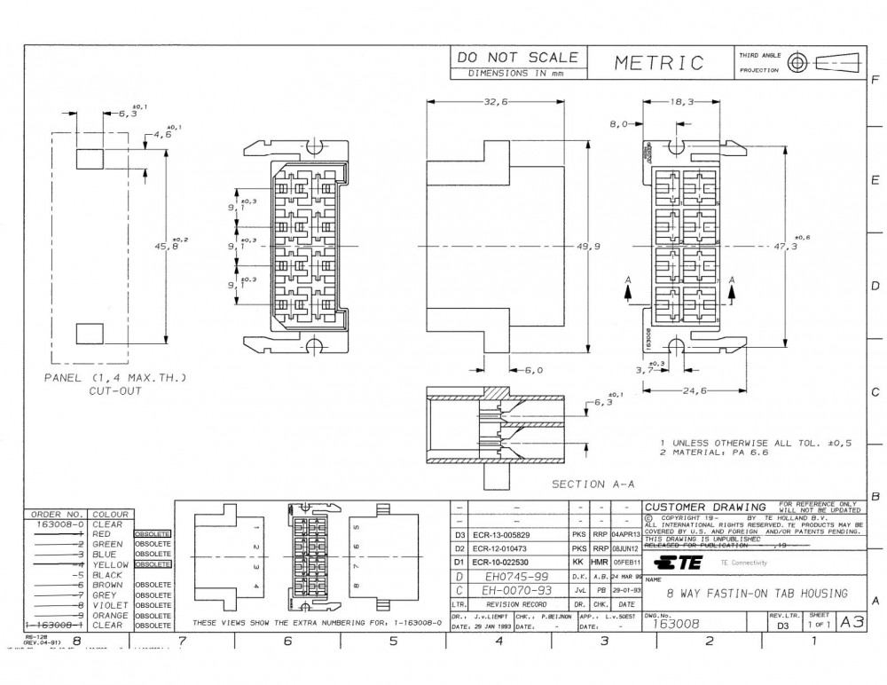 TE Connectivity 163008-5 technical document preview