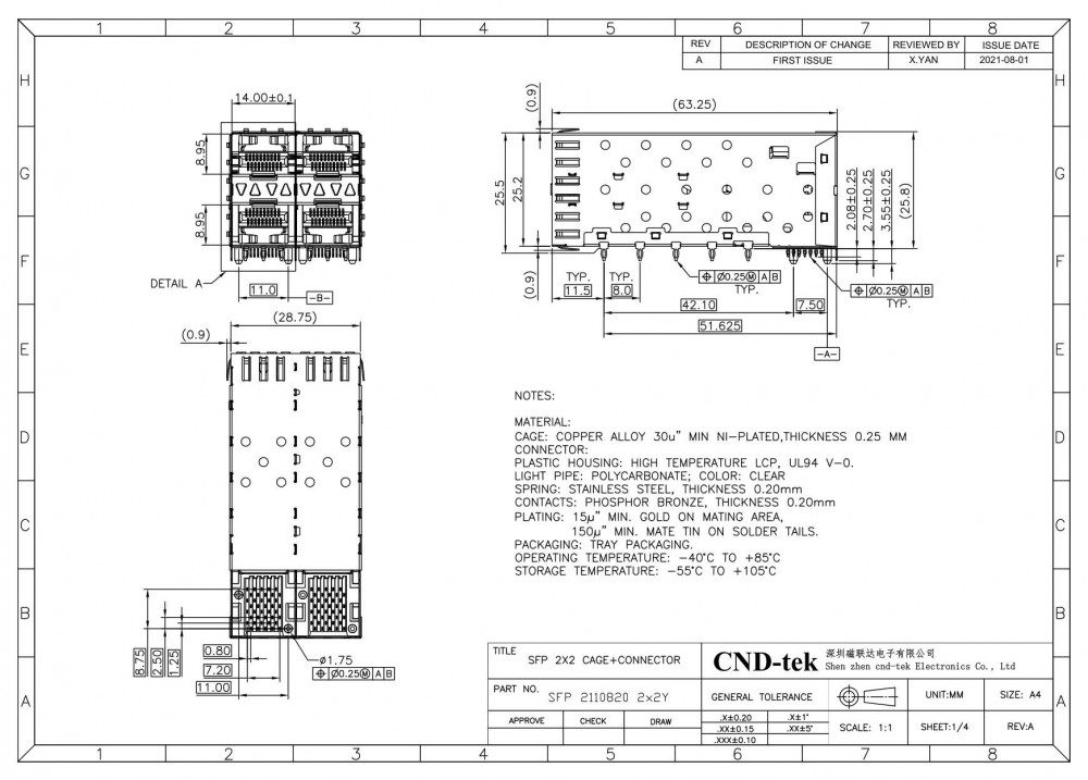 CND-tek SFP 2110820 2X2Y drawing page 1