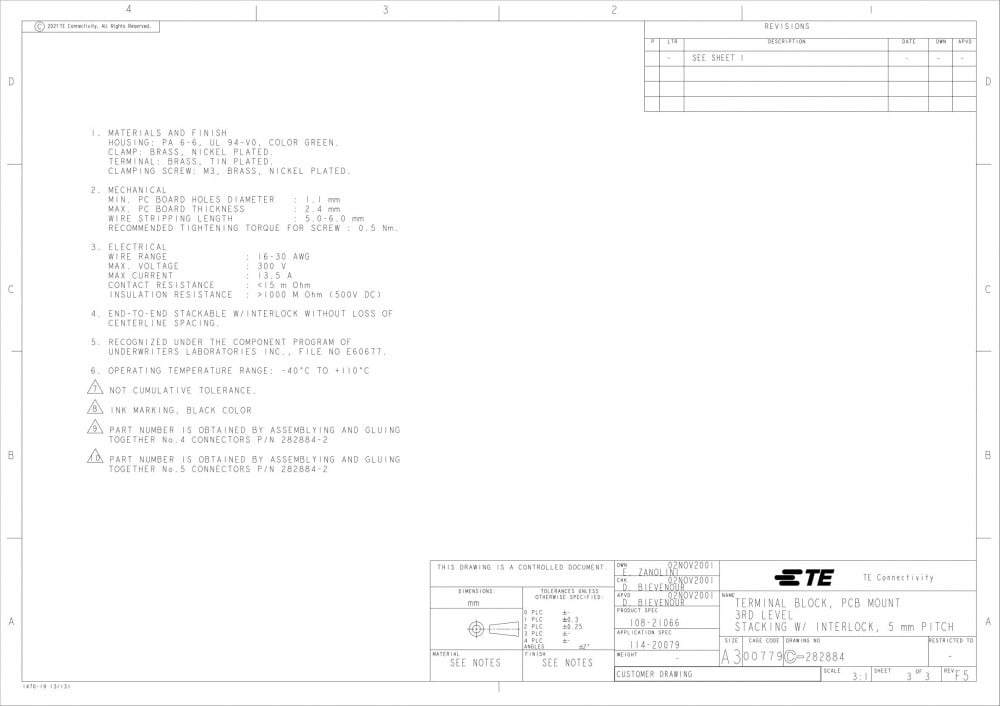 TE Connectivity 1-282884-1 drawing page 3