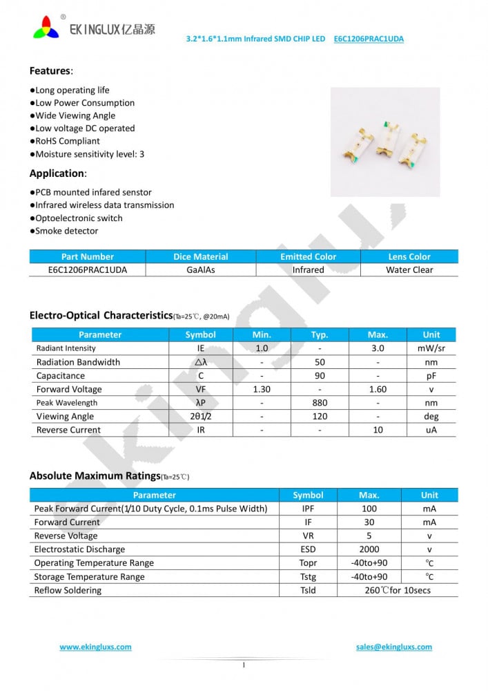 E6C1206PRAC1UDA datasheet page 1