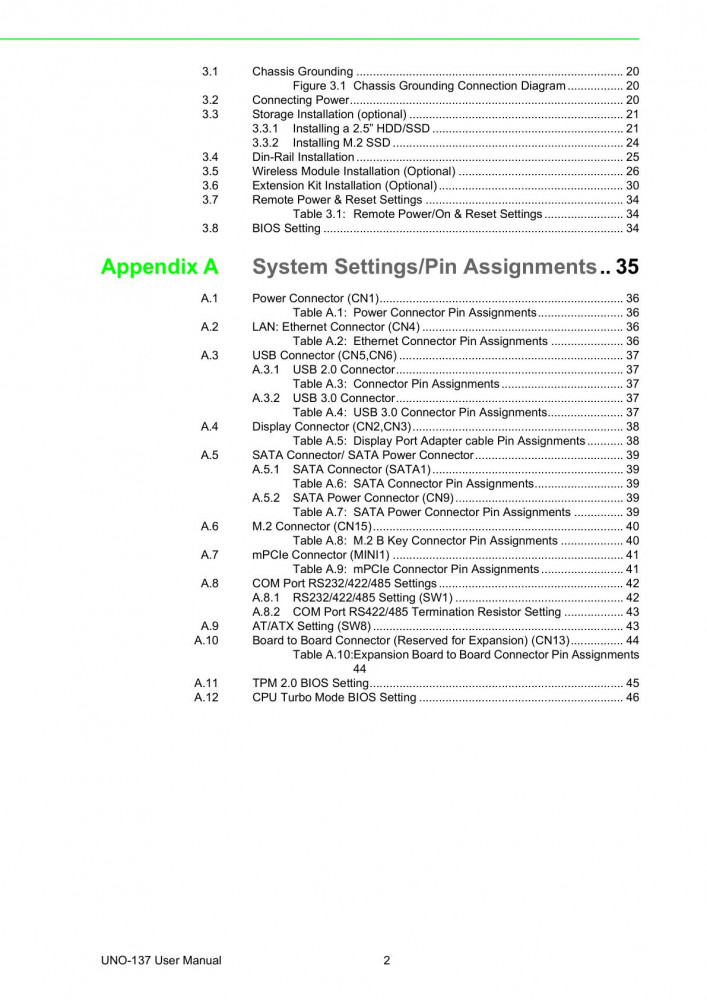 UNO-137 technical document page 10