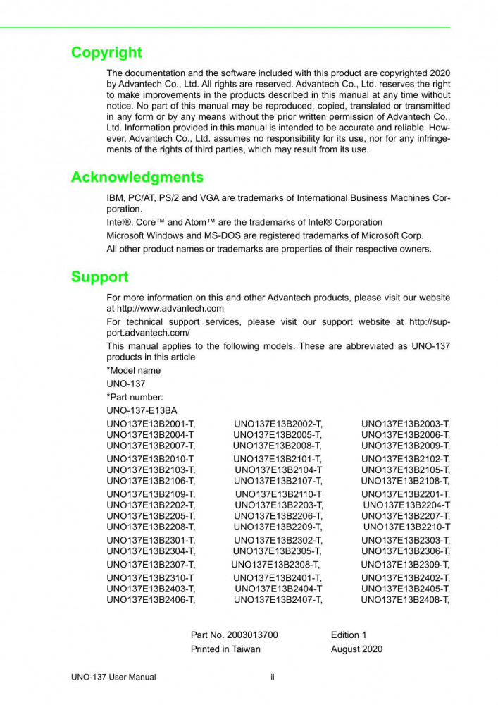 UNO-137 technical document page 2