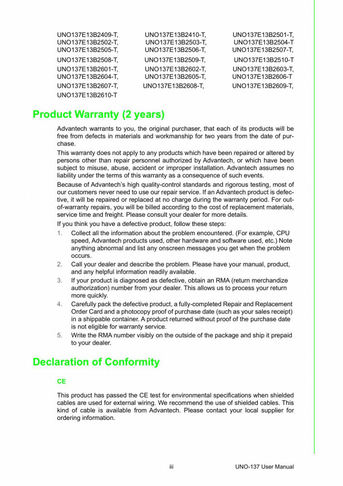 UNO-137 technical document page 3