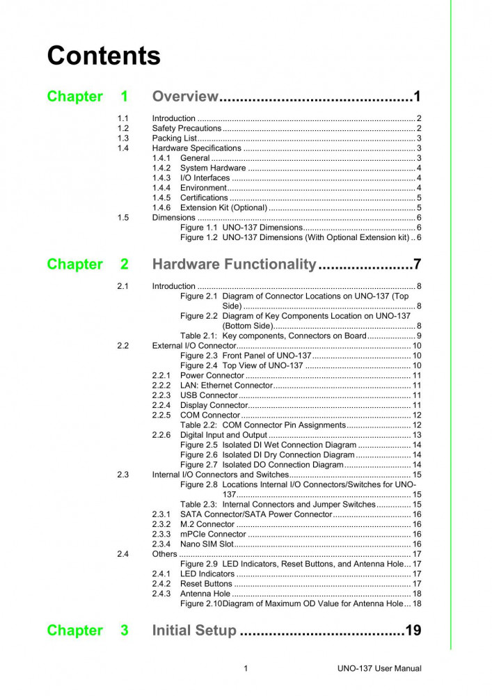 UNO-137 technical document page 9