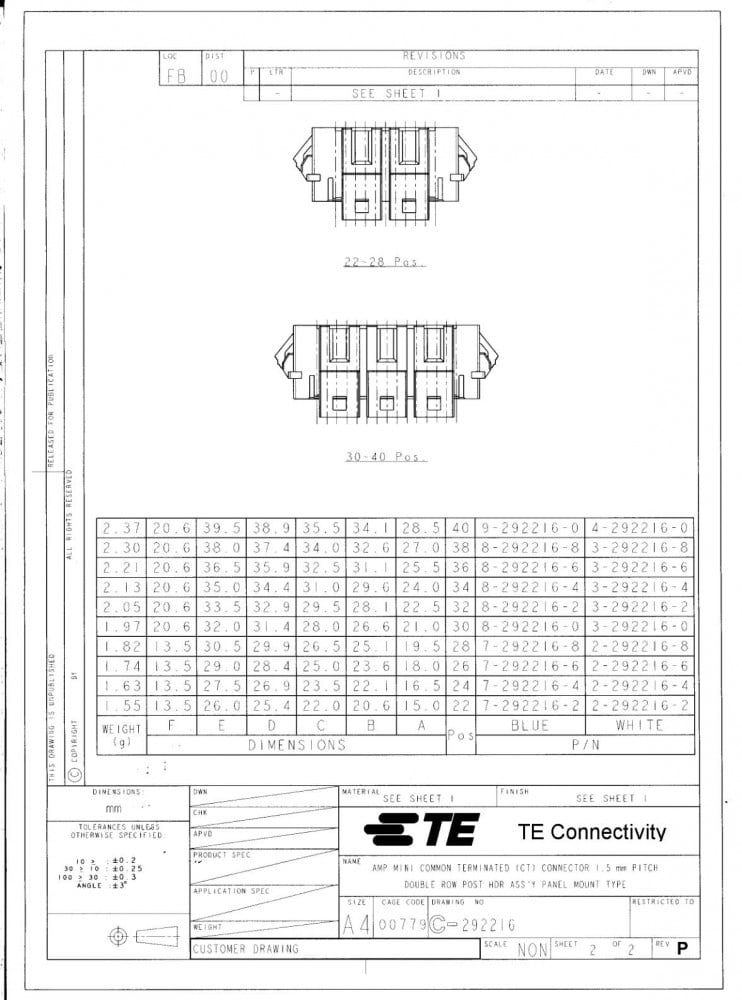 TE Connectivity 2-292216-2 drawing page 2