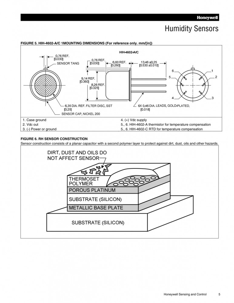 HIH-4602-A datasheet page 5