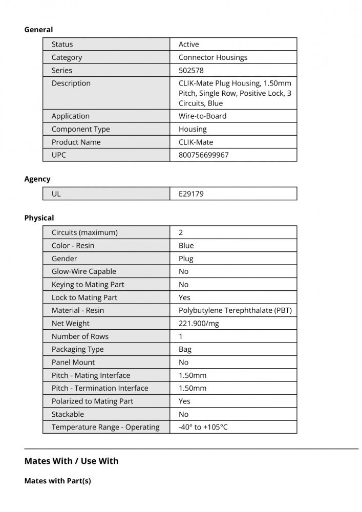 MOLEX 5025780304 technical document image 2