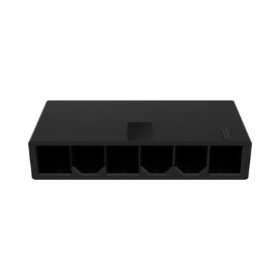 Mini-Fit Jr. Header, Single Row, Right-Angle, with Snap-in Plastic Peg PCB Lock, 6 Circuits, UL 94V-0, Glow Wire, Tin (Sn) Plating, Black, Tray for sale
