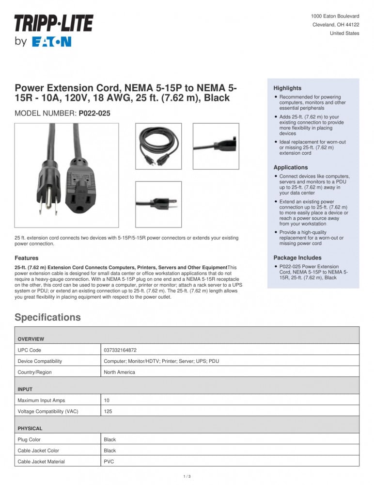 P022-025 technical document page 1