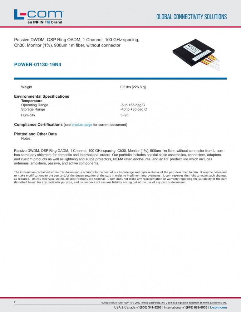 PDWER-01130-19N4 technical document page 2