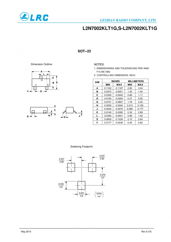 L2N7002KLT1G datasheet page 5