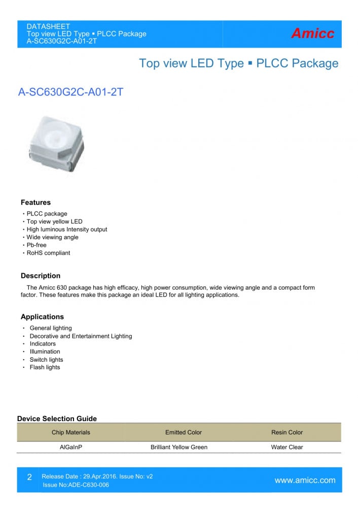 A-SC630G2C-A01-2T datasheet page 2