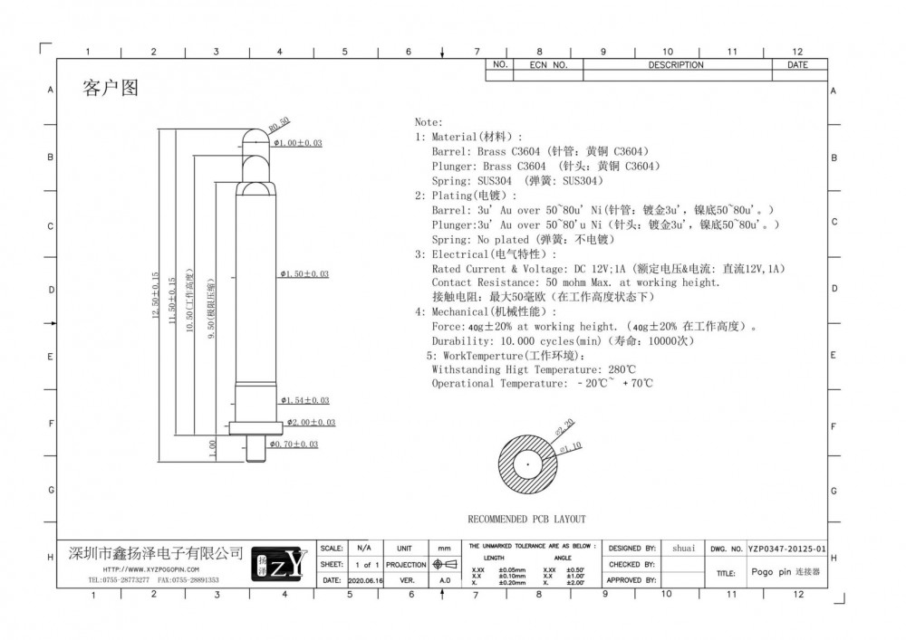 YZP0347-20125-01 specification page 3