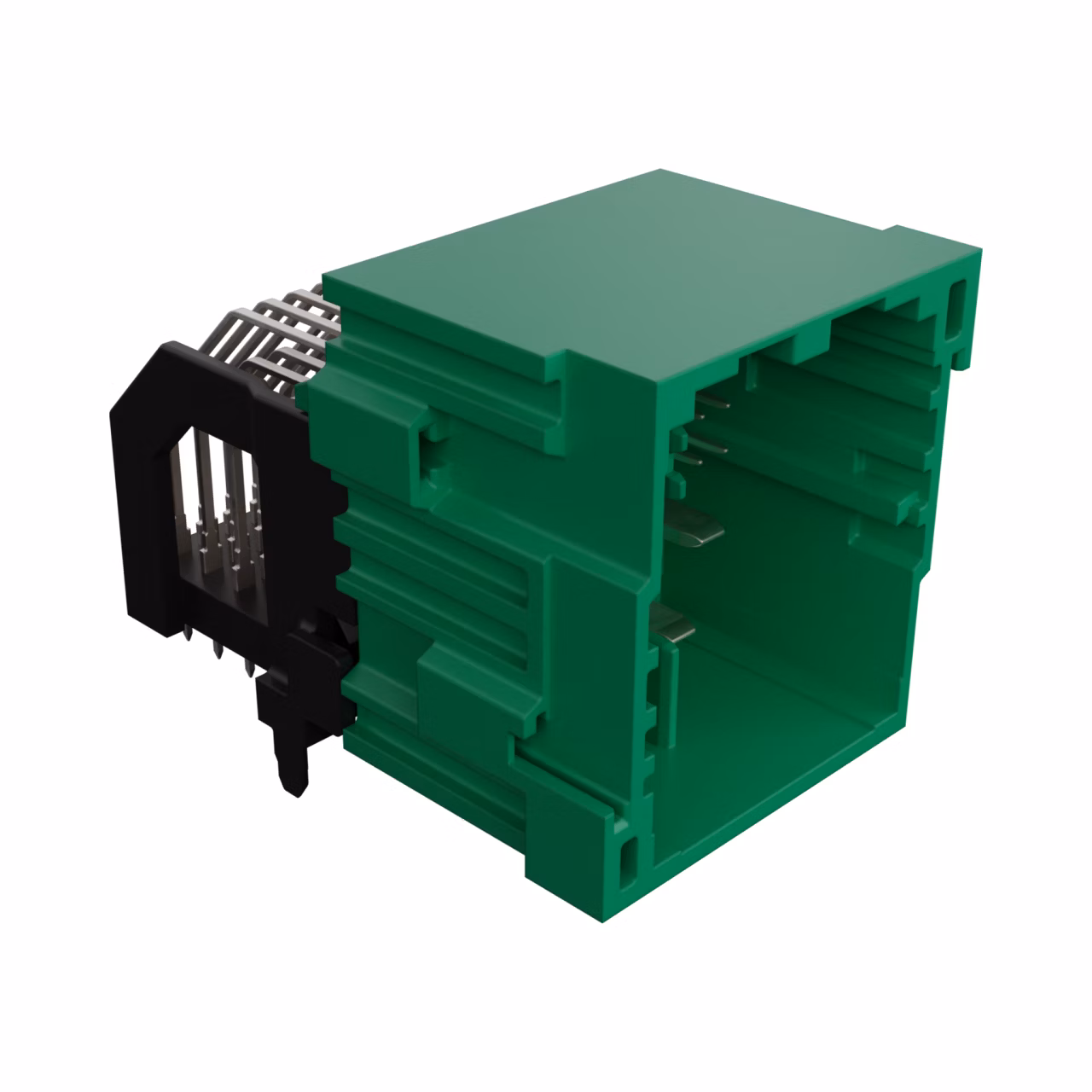 stAK50h Right-Angle Hybrid Header, 25 Circuits, Key 1, Green, Tray for sale