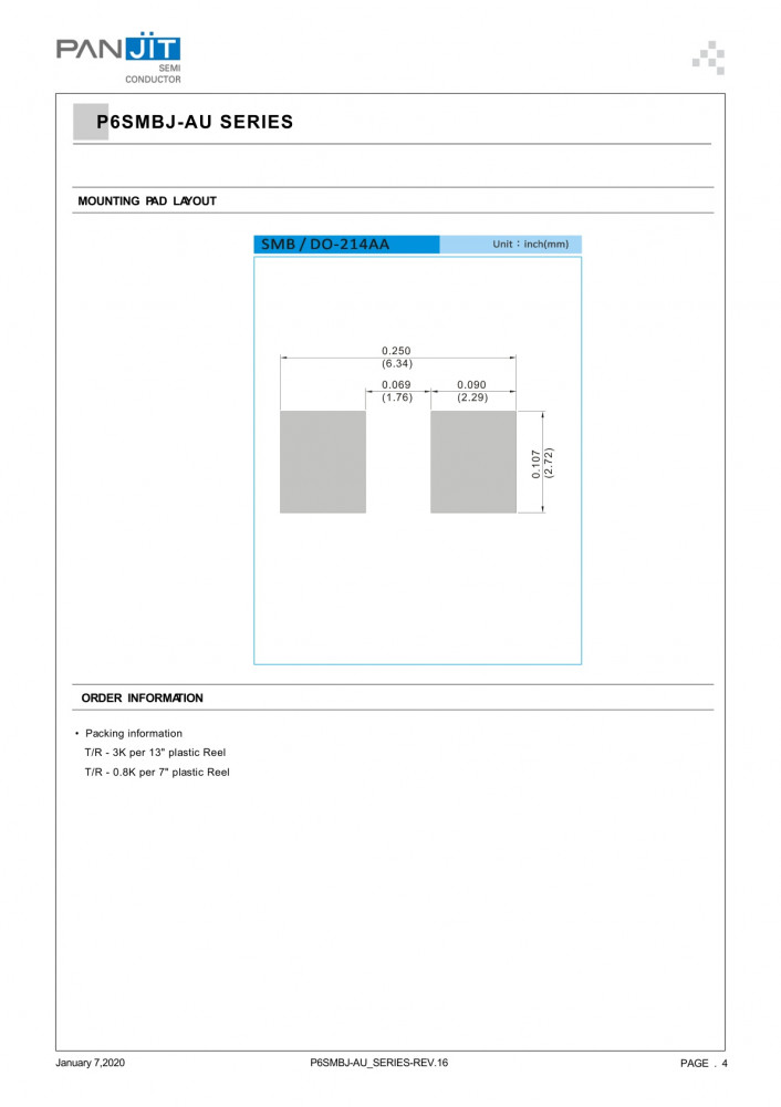 PANJIT P6SMBJ-AU datasheet page 4