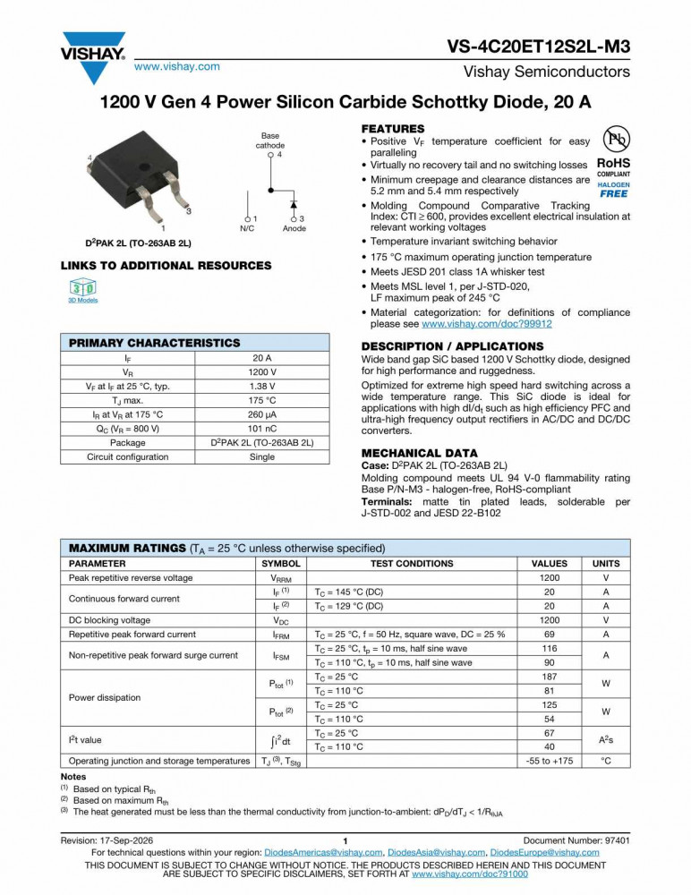 VS-4C20ET12S2L-M3 technical document, page 1