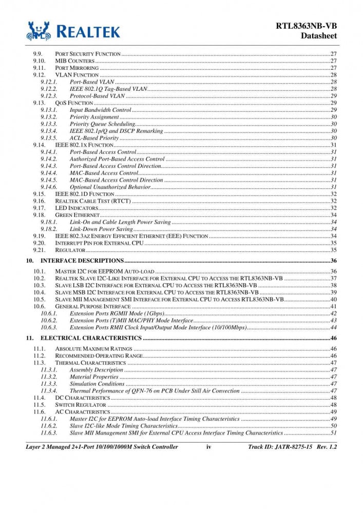 RTL8363NB-VB-CG datasheet page 4