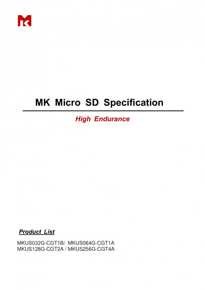 MKUS032G-CGT1B datasheet page 1