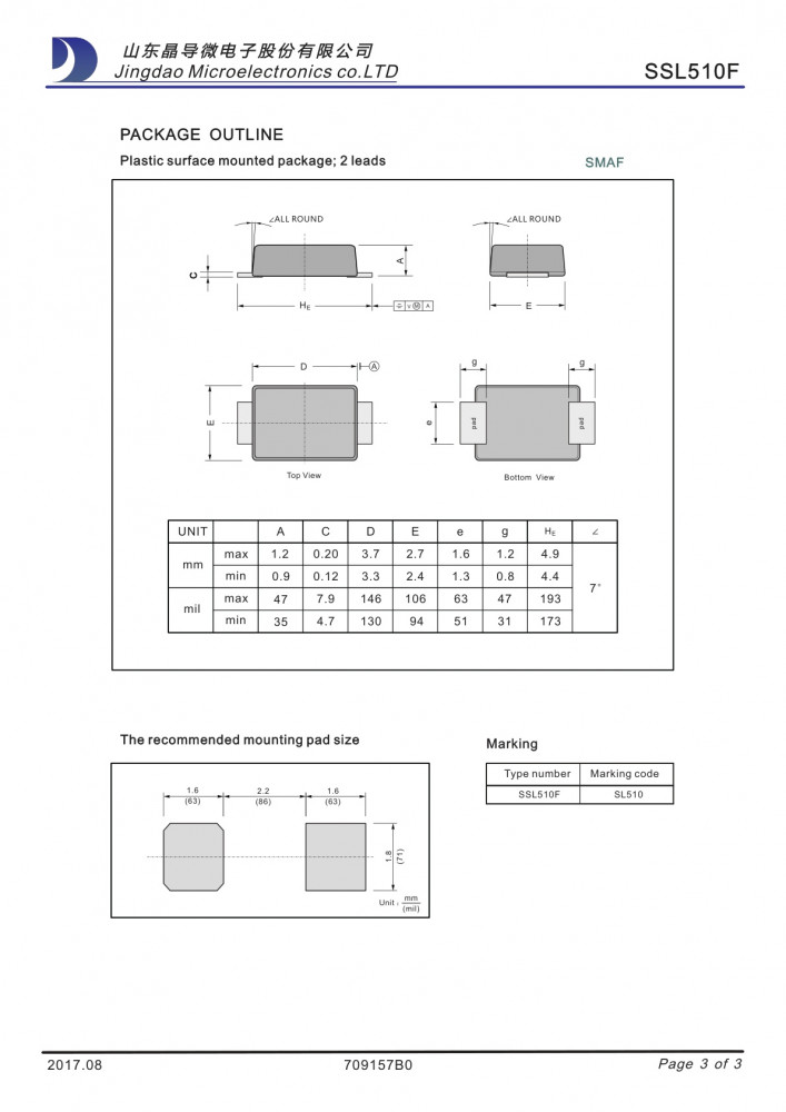 SSL510F datasheet page 3