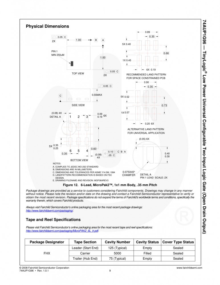 74AUP1G96 datasheet preview, page 10