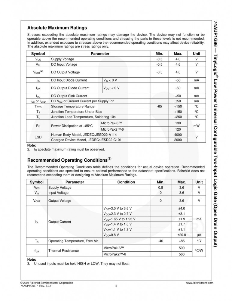 74AUP1G96 datasheet preview, page 5