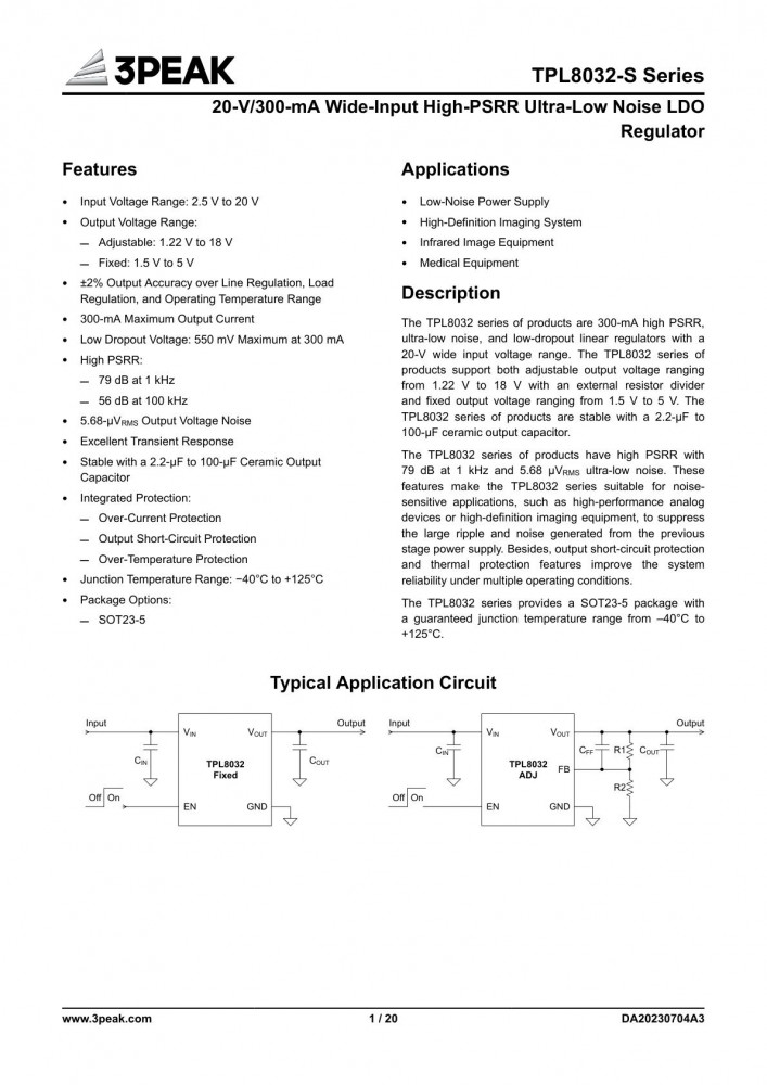 TPL803250-S5TR-S datasheet page 1