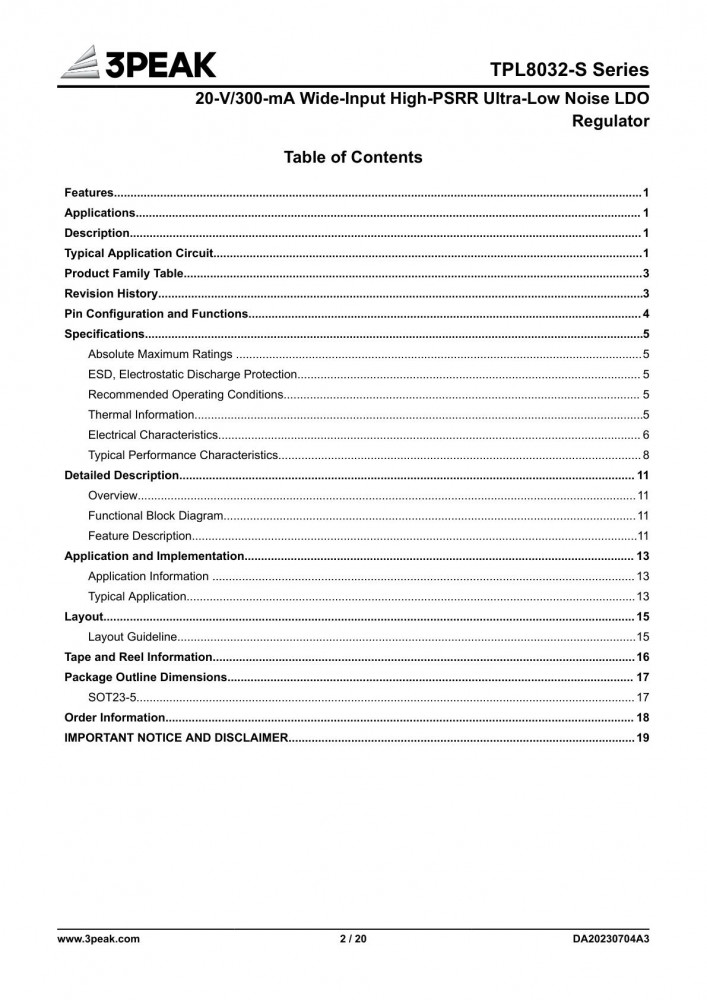 TPL803250-S5TR-S datasheet page 2