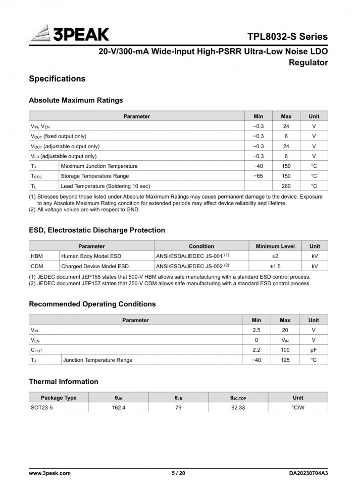 TPL803250-S5TR-S datasheet page 5