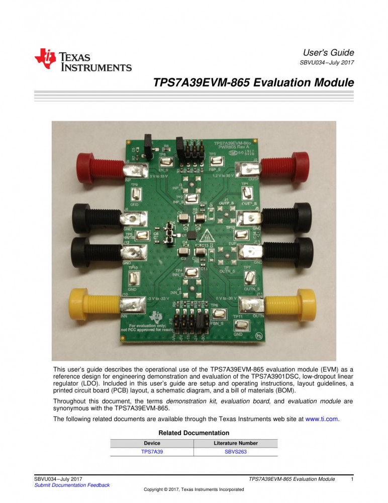 TPS7A39EVM-865 document page 1